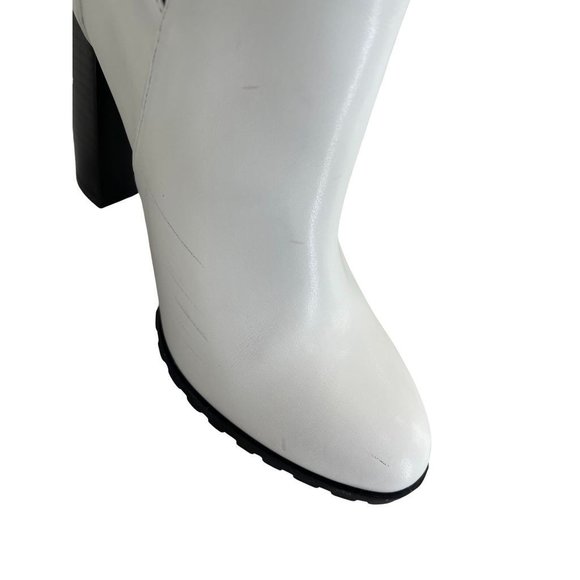 French Connection | Shoes | French Connection White Calf Height Chunky ...